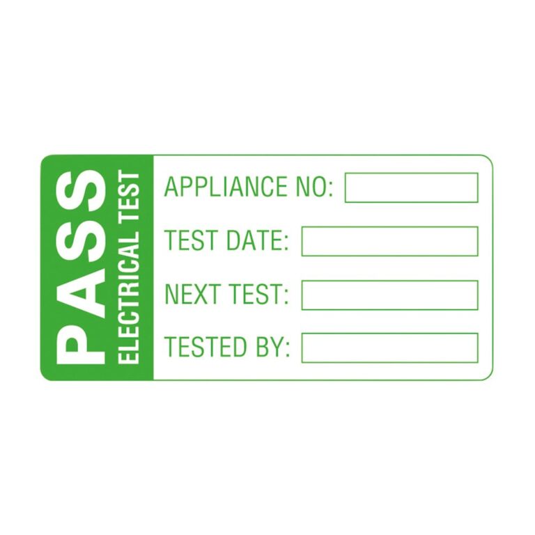 Martindale LAB2 Large PASS PAT Test Labels - Martindale Electric